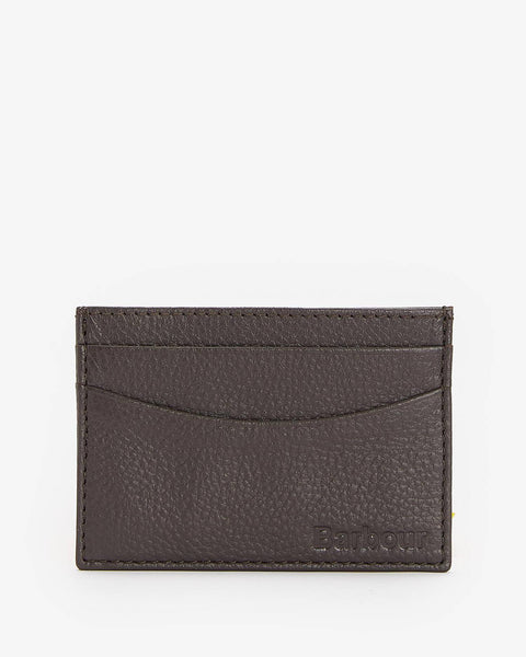 Barbour Amble Leather Card Wallet - Dark Brown | Lucks of Louth